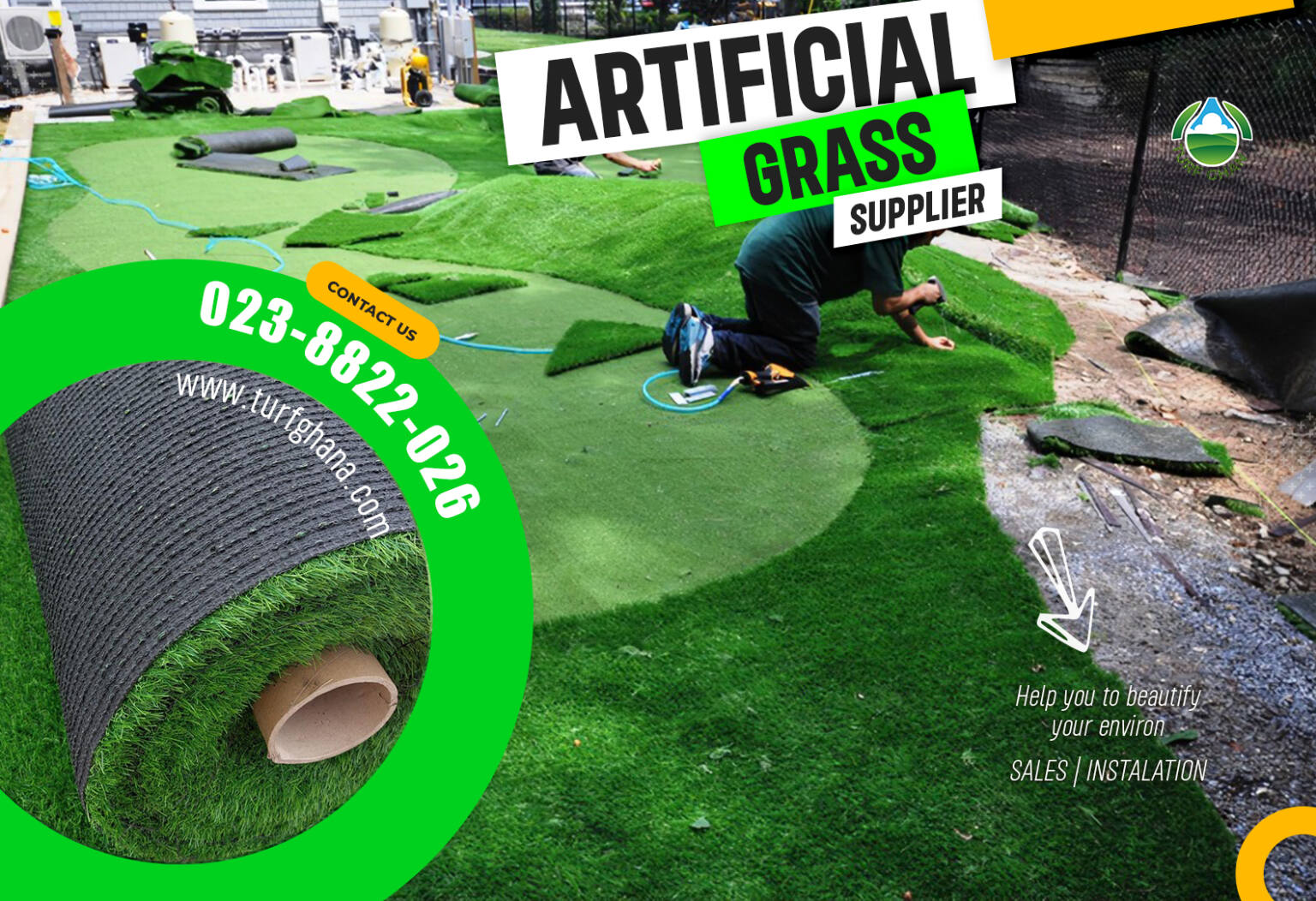 Turf Ghana AstroTurf - Artificial Grass Carpet Sales & Installation