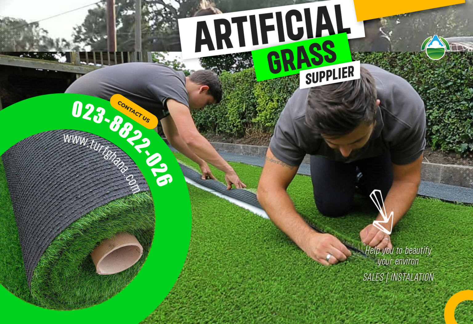 Turf Ghana AstroTurf - Artificial Grass Carpet Sales & Installation